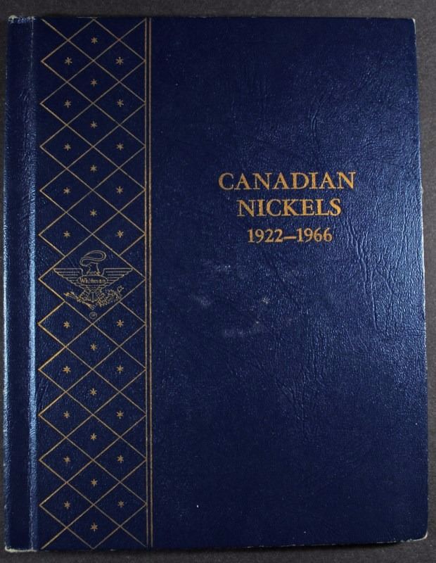 COMPLETE CANADIAN NICKEL SET - 1922 -1966, includes 1926 FAR 6 & 1925 ...