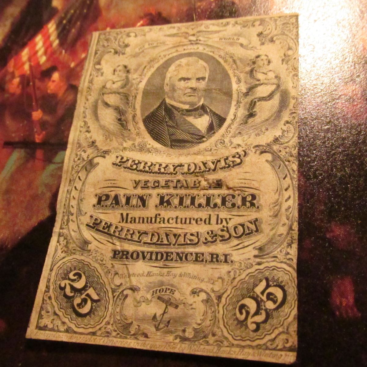 "Perry Davis Vegetable Pain Killer Manufactured by Perry Davis & Son ...