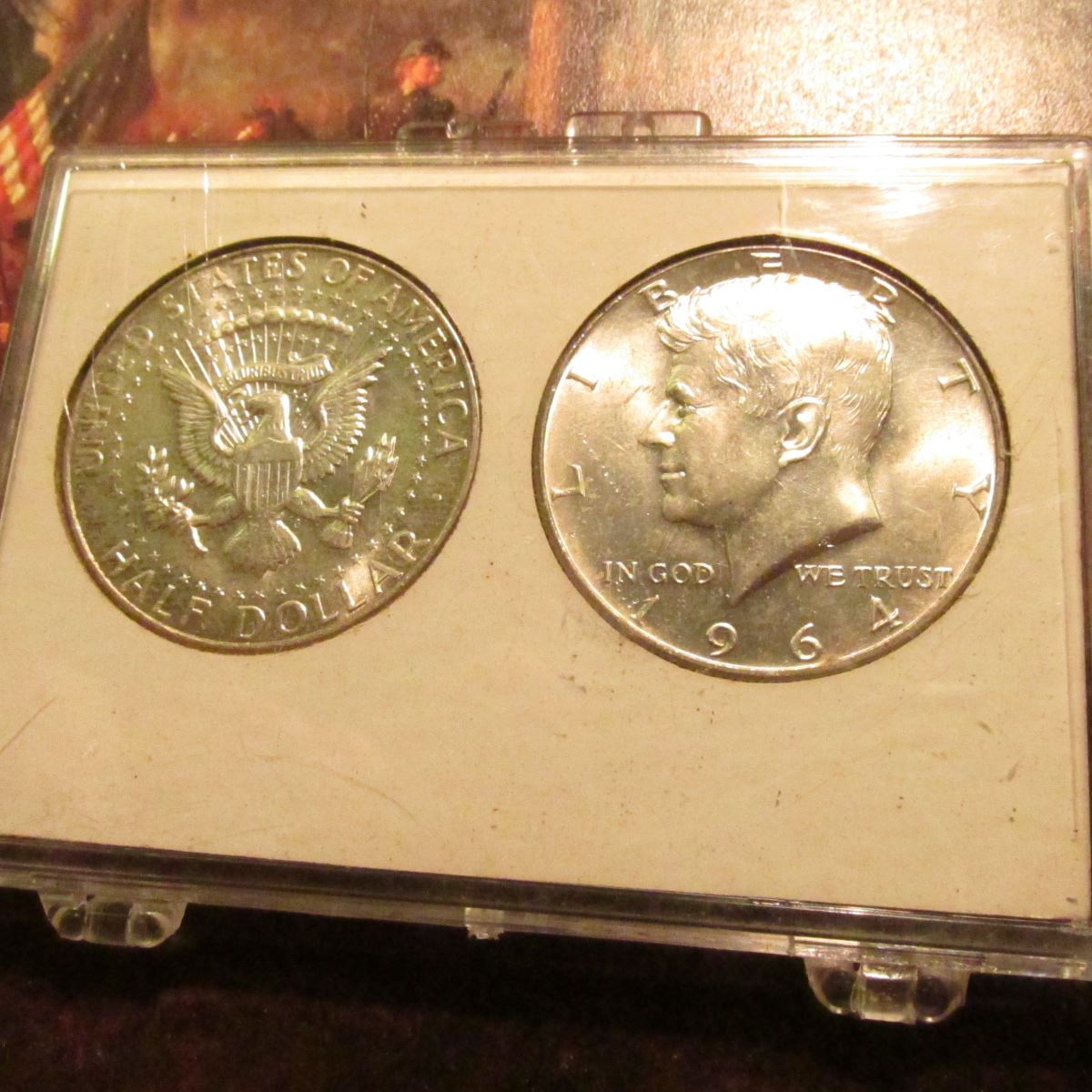 1964 P & D "John F. Kennedy Memorial Silver Half Dollar Set in a ...