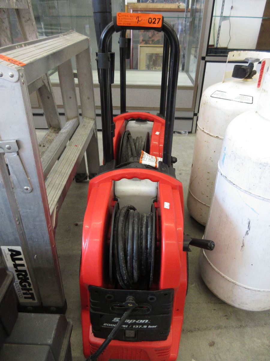 2 Used Snap On pressure washers