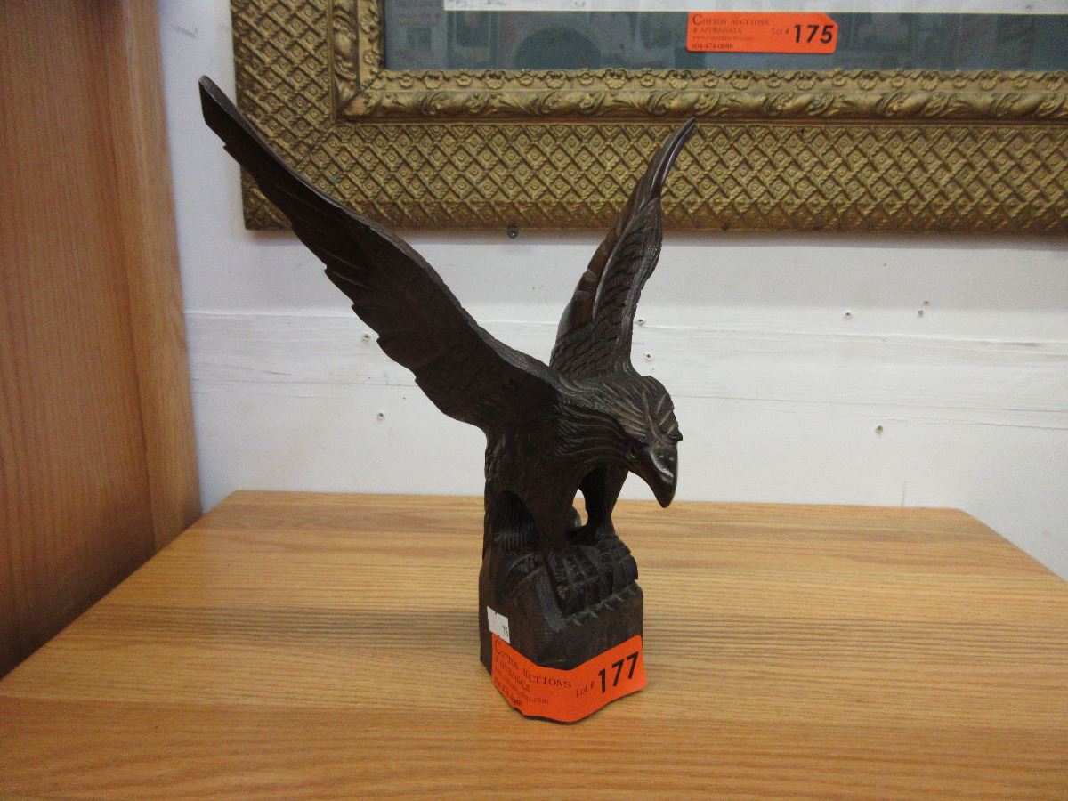 Carved wood eagle