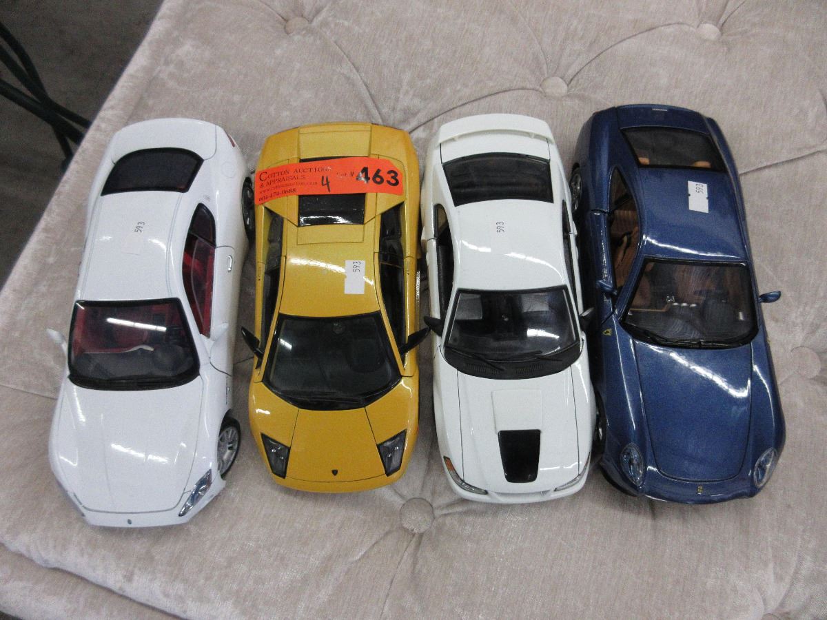 4 Scale model cars