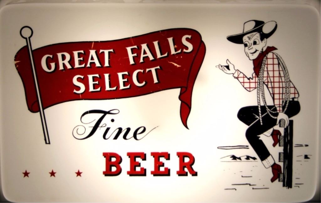 Great Falls Select Beer Lighted Advertising Sign