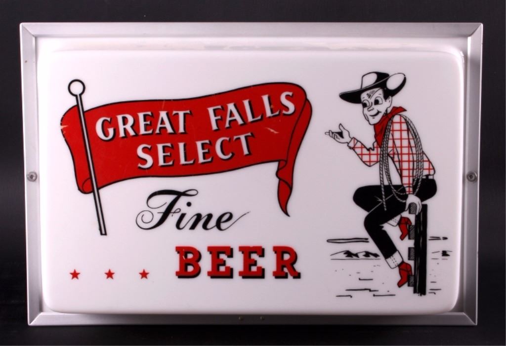 Great Falls Select Beer Lighted Advertising Sign