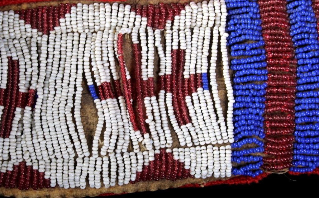 Cheyenne Dragonfly Pattern Beaded Sheath 1840-1880