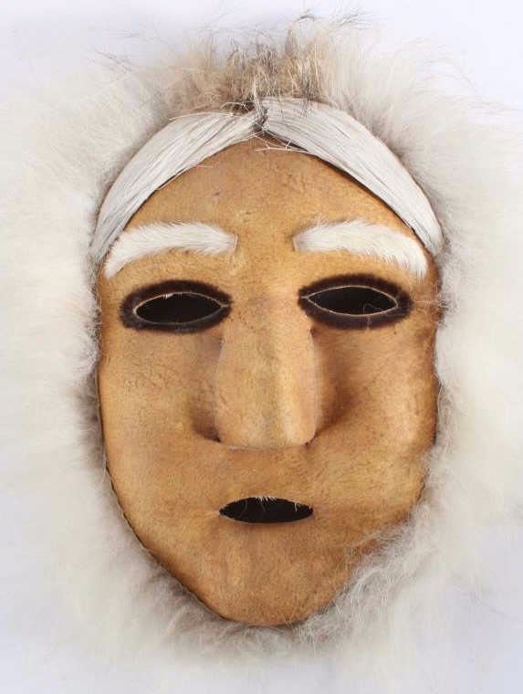 Eskimo Inuit Caribou Wolf & Seal Mask Set (2)