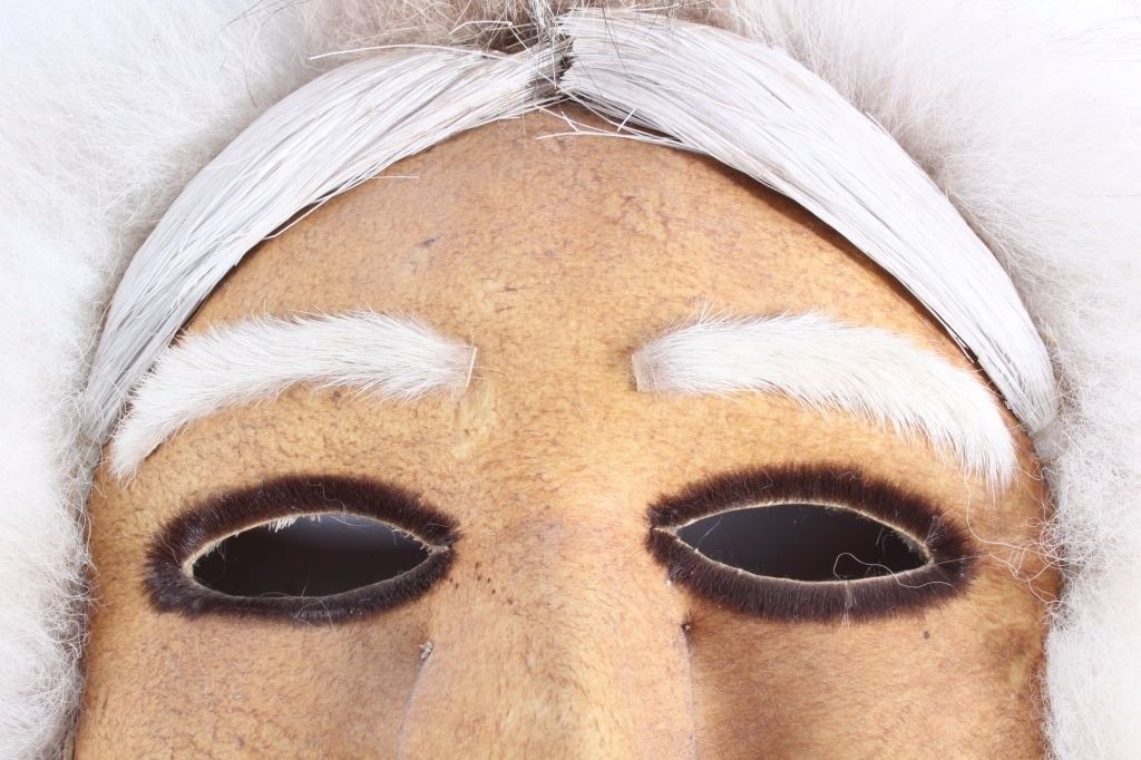 Eskimo Inuit Caribou Wolf & Seal Mask Set (2)