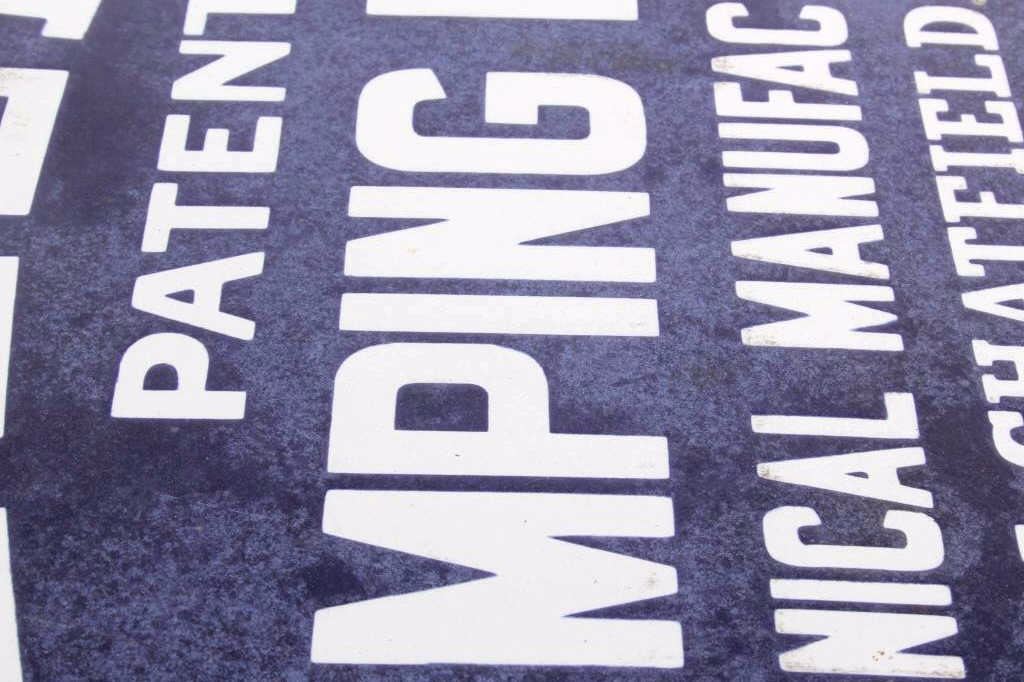 Ellis Bumping Post Railroad Porcelain Sign 1890-19