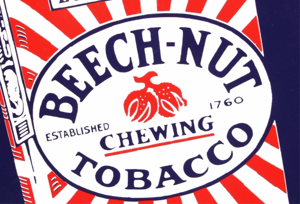 Beech Nut Tobacco Porcelain Enamel Sign