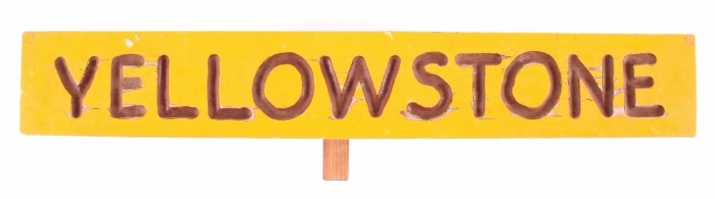 Yellowstone National Park Wooden Sign