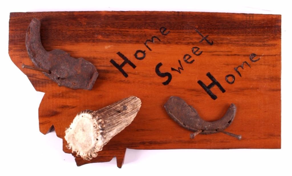 Rustic Hand Crafted Wooden Montana Sign