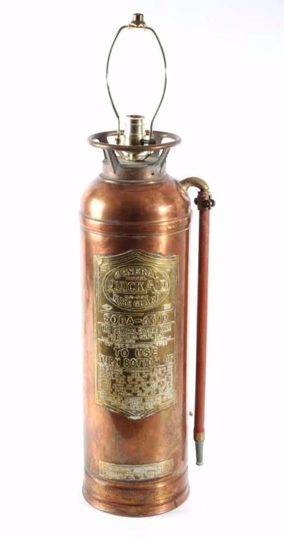Antique General Quick Aid Copper Fire Extinguisher
