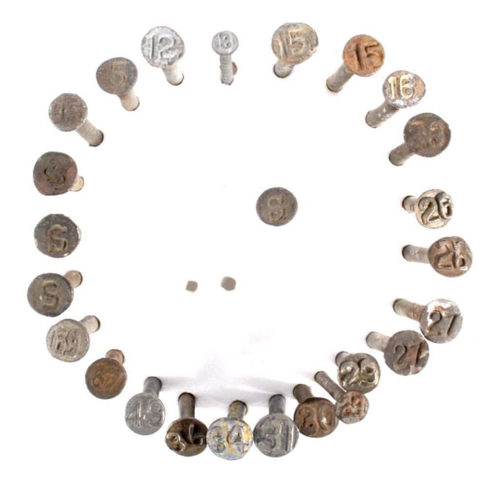 Northern Pacific Railroad Date Nails ca. 1905-1969