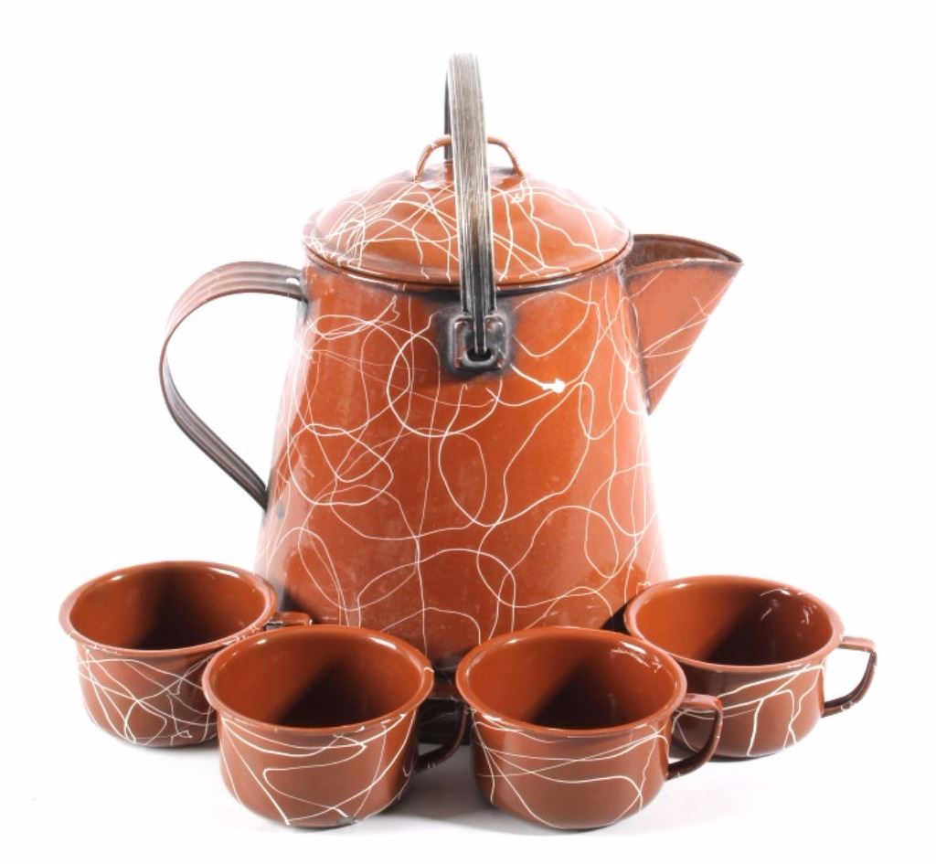 Montana Cowboy Brown Splatterware Coffee Pot