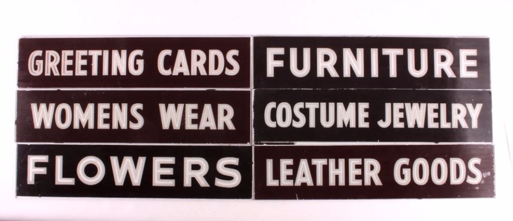 General Store Glass Advertising Panels