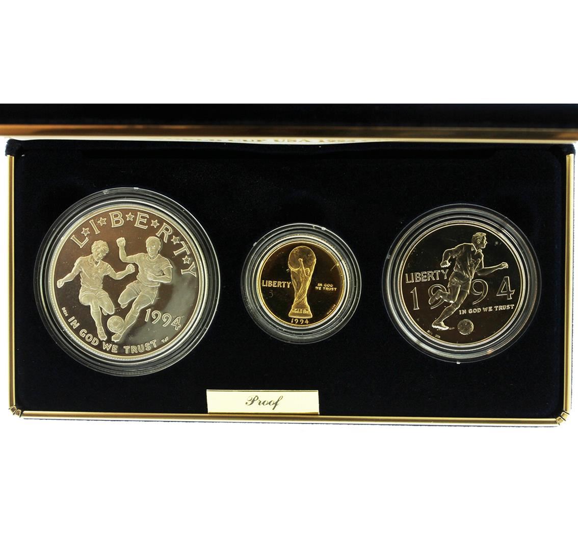 1994 World Cup USA (3) Proof Coin Commemorative Set
