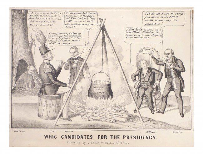 Millard Fillmore - Slave States Political Cartoon