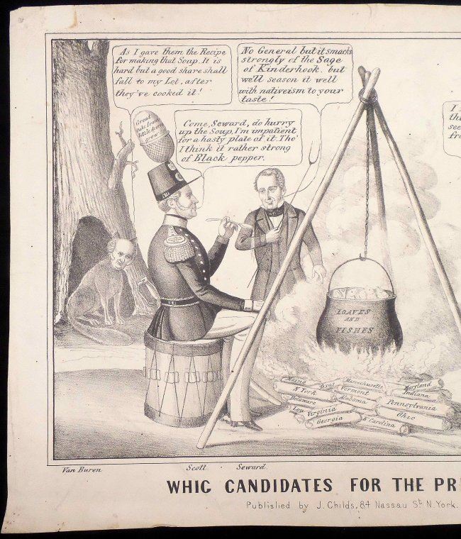 Millard Fillmore - Slave States Political Cartoon