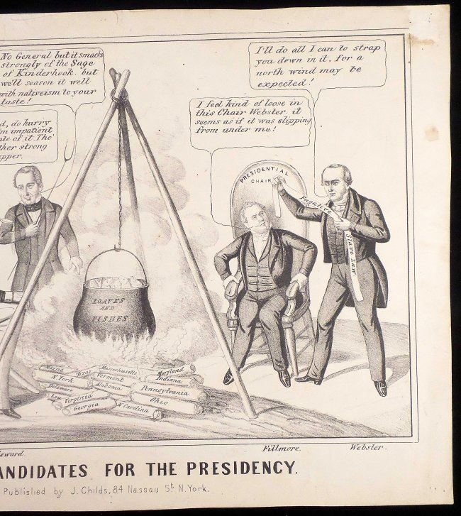 Millard Fillmore - Slave States Political Cartoon