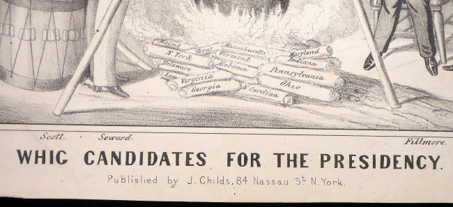 Millard Fillmore - Slave States Political Cartoon
