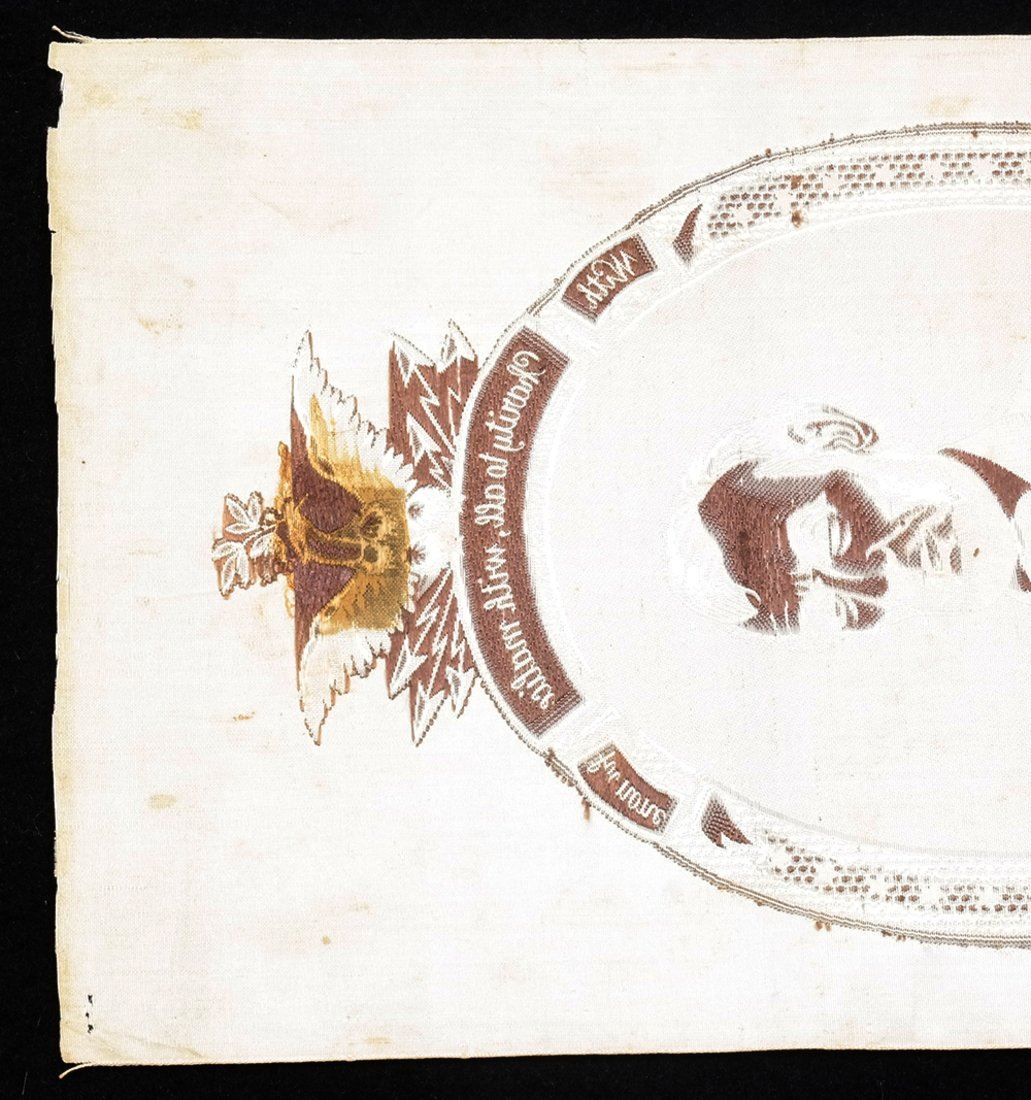 Abraham Lincoln Large 1866 Stevengraph Memorial Ribbon