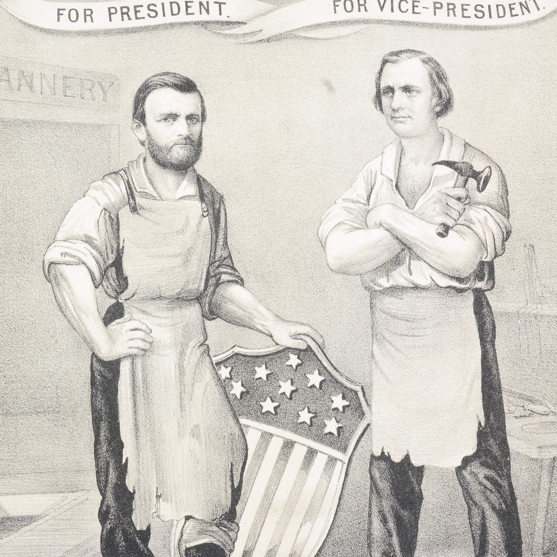 U.S. Grant & H. Wilson 1872 Working-Man's Banner