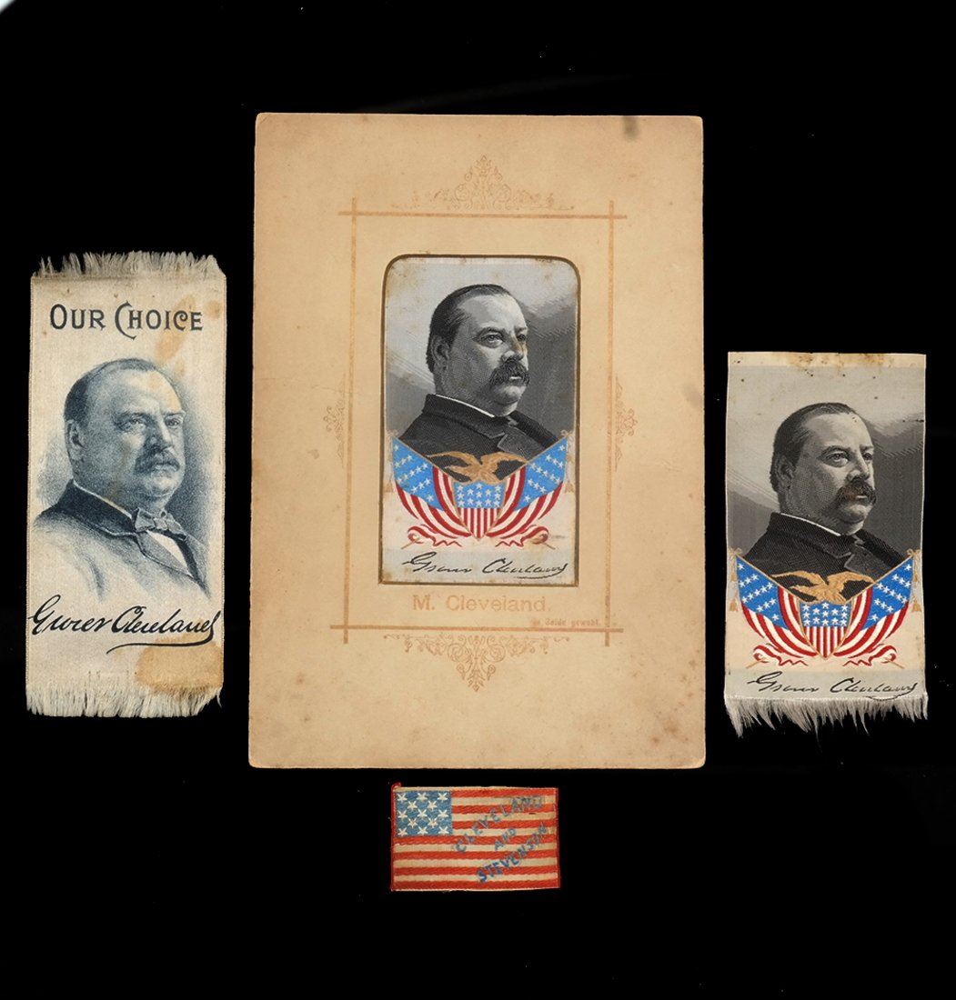 Grover Cleveland 1892 Silk & Satin Campaign Ribbons