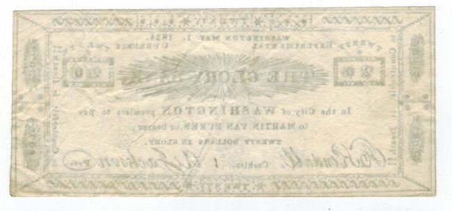 The Glory Bank 1834 $20 Satirical Note