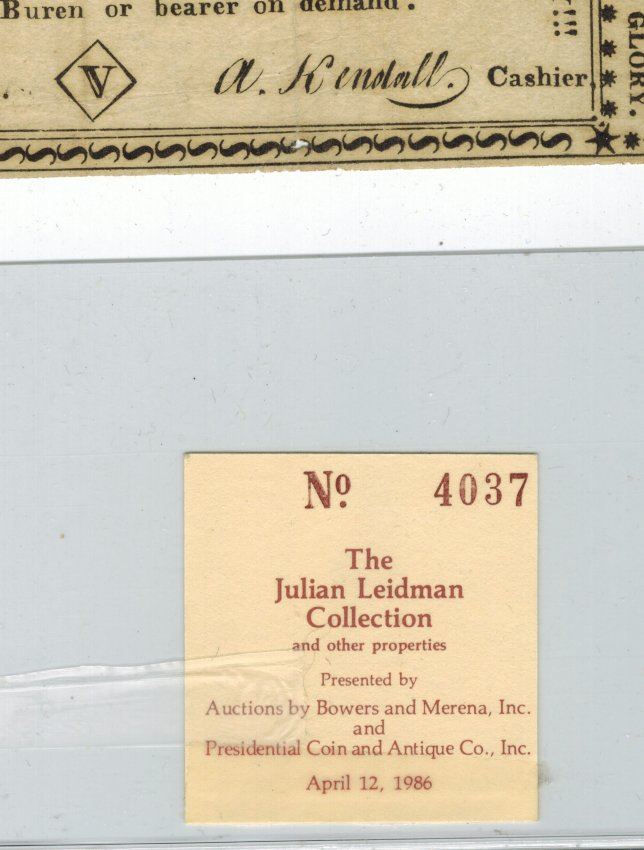 The Glory Bank 1834 $5 Satirical Note