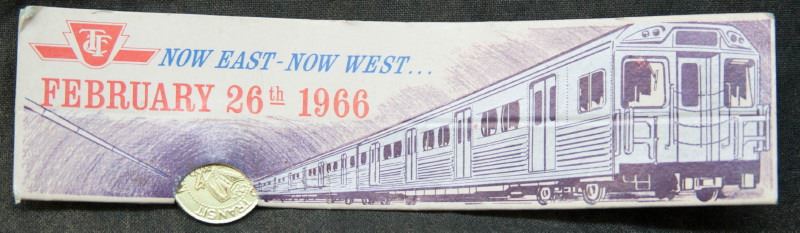 1966 Toronto Canada - Opening Day TTC Original Subway Token