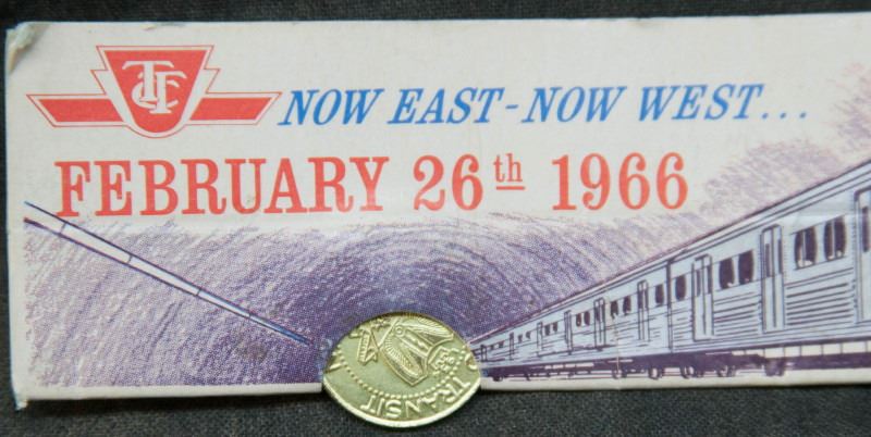 1966 Toronto Canada - Opening Day TTC Original Subway Token