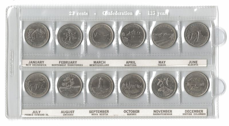 1992 Canada 125th Anniversary Quarter Coin Collection