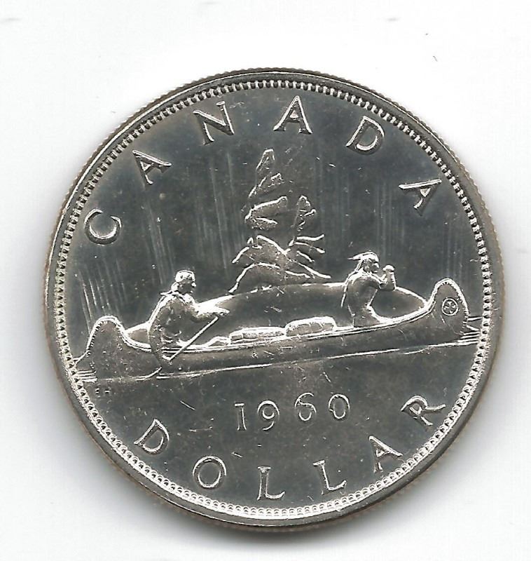 1960 Canada Silver $1 Dollar Coin - Brilliant Uncirculated