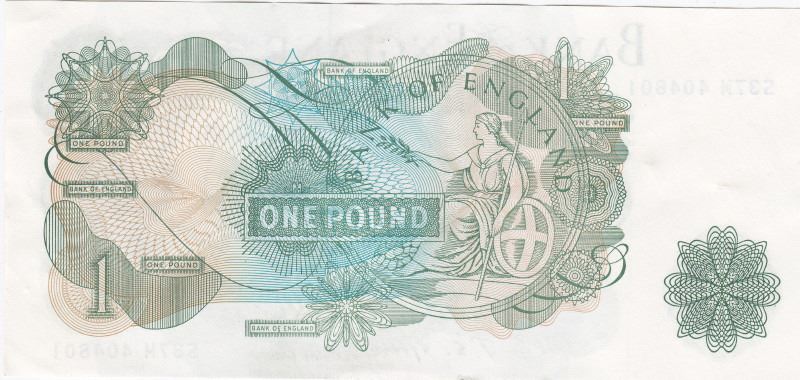 3 UK - Great Britain - 1960's / 70's Bank Notes - 10 Shilling & 2 Pounds