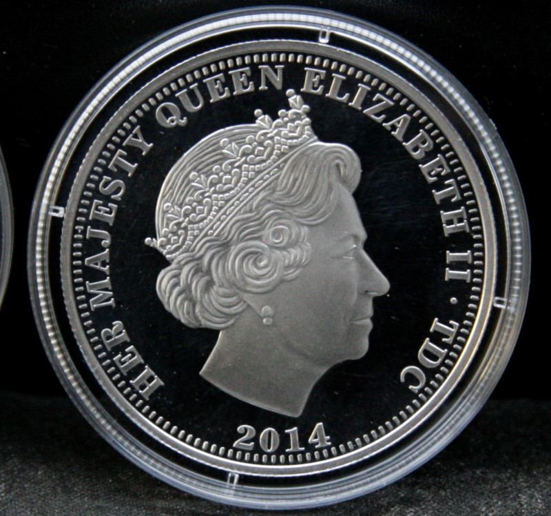 4 Coloured 2014 UK - Great Britain - One Crown Coins - D-Day Commemoratives