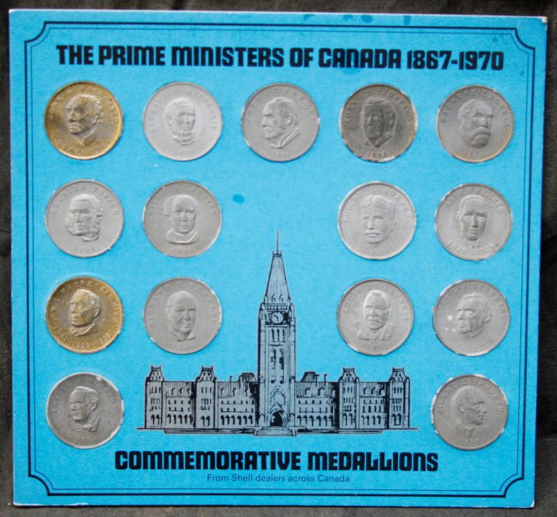 Prime Ministers Of Canada Commemorative Medallions - From Shell Gasoline