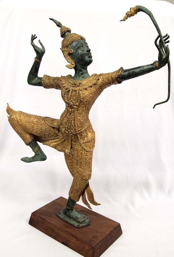 Thailand Prince Rama Bronze Dancer Statue