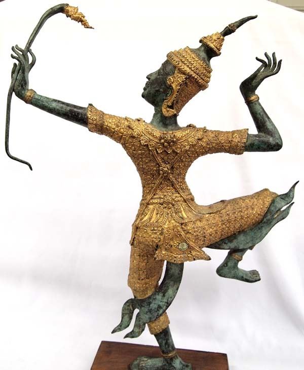 Thailand Prince Rama Bronze Dancer Statue
