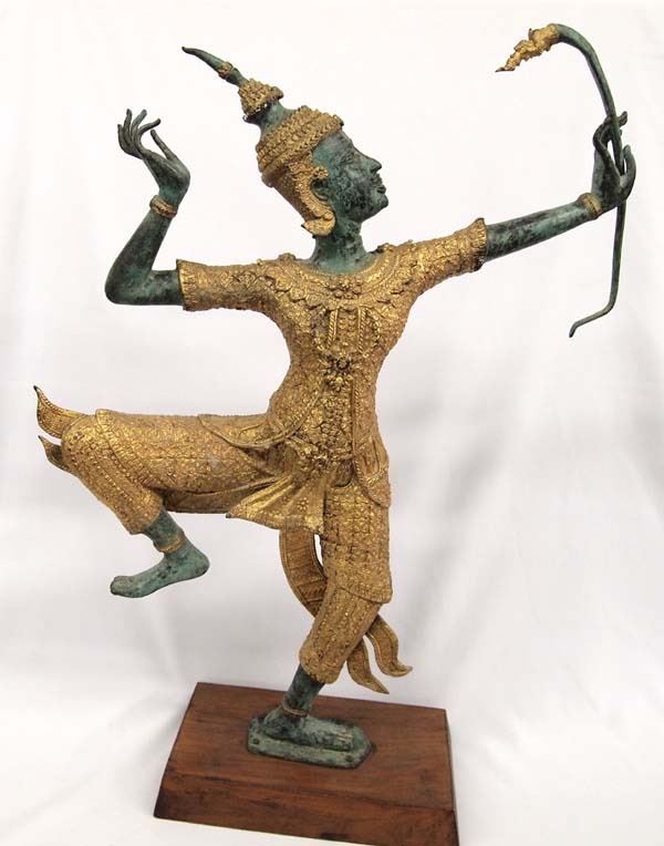 Thailand Prince Rama Bronze Dancer Statue
