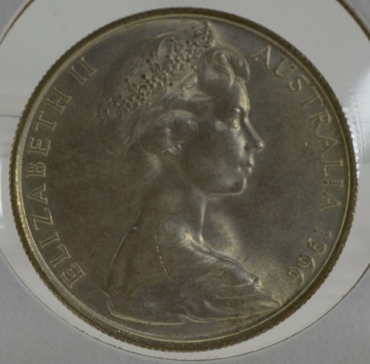 1966 Australian Silver 50 Cent Piece in Uncirculated Condition