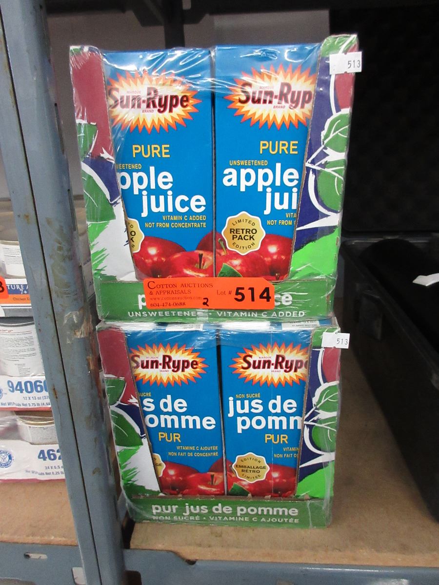 2 Cases of Sun-Rype apple juice