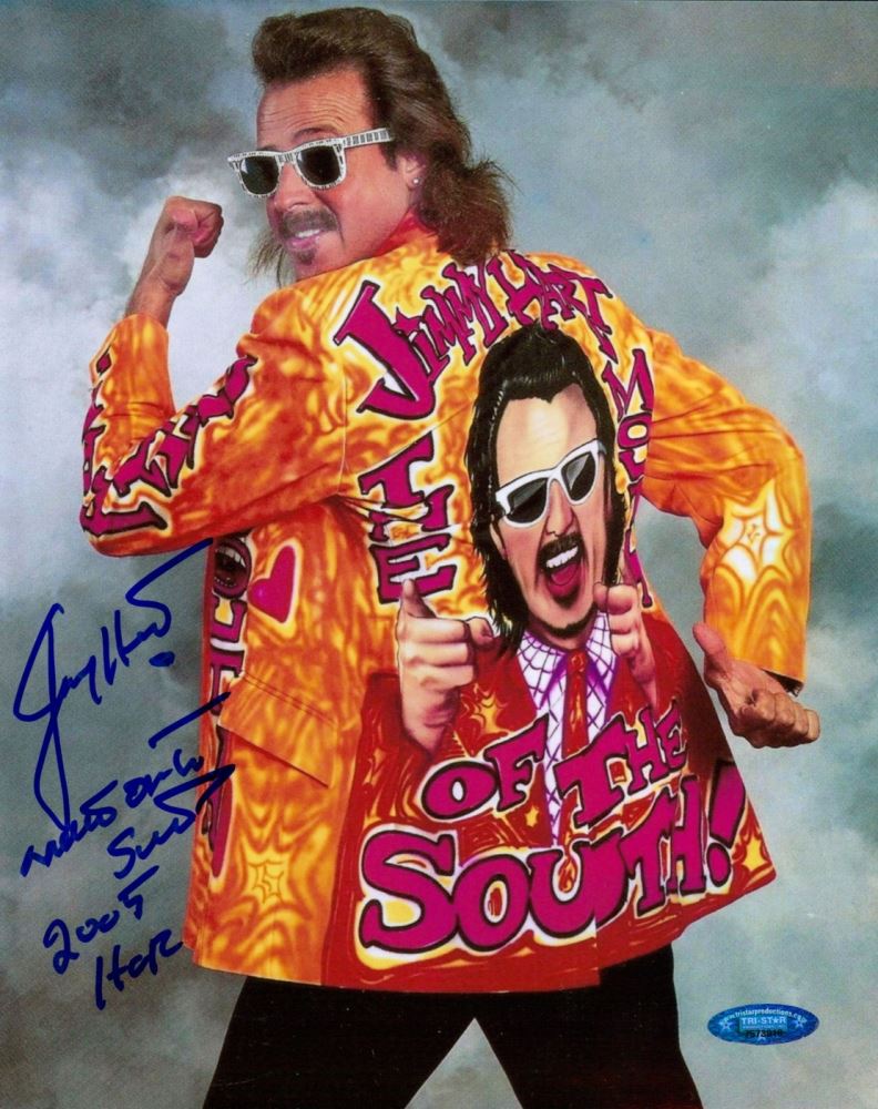 Jimmy Hart Signed WWE 8x10 Photo Inscribed "Mouth of the South" & "2005 ...