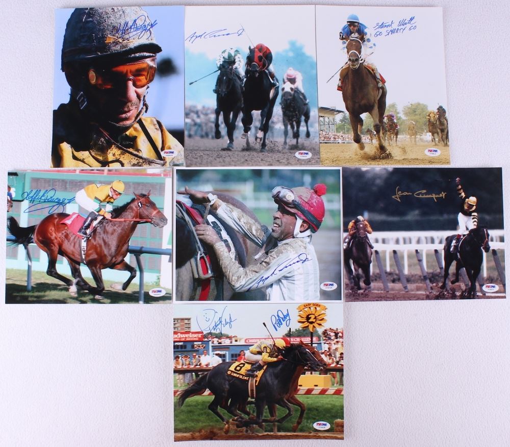 Lot of (7) Signed Greatest Jockeys 8x10 Photos with Angel Cordero Jr ...