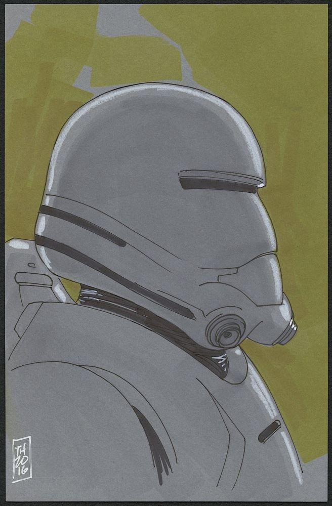 First Order Flametrooper "Star Wars: Episode VII" 1/1 ORIGINAL 5.5" x 8 ...