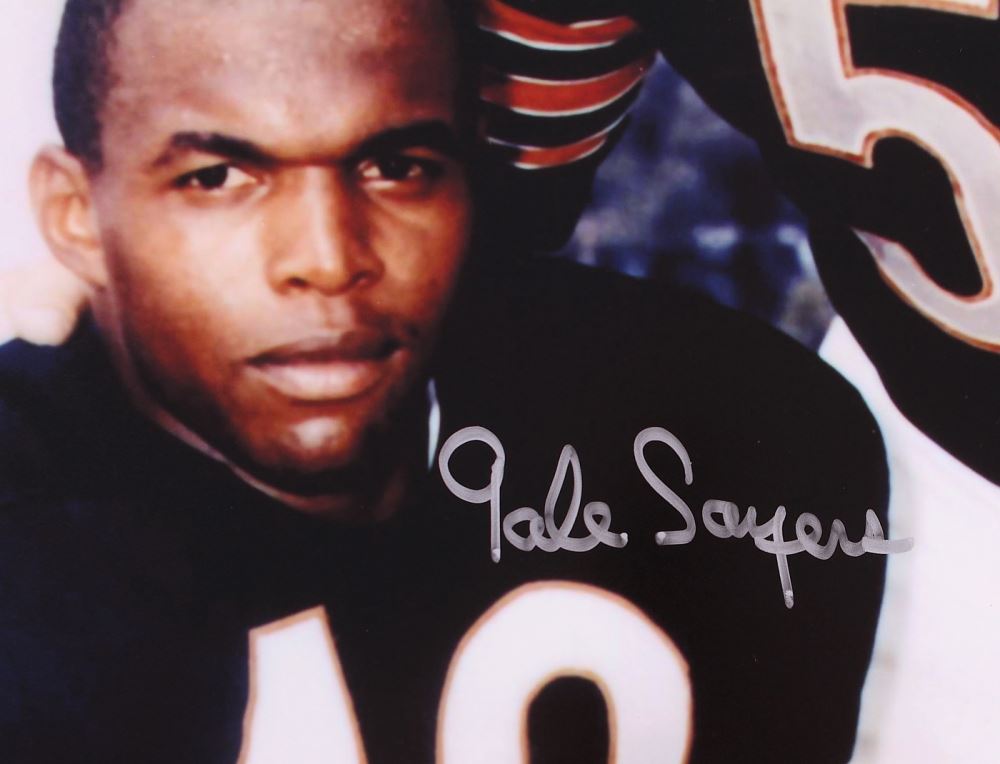 Dick Butkus & Gale Sayers Signed Bears 16x20 Photo (JSA COA)