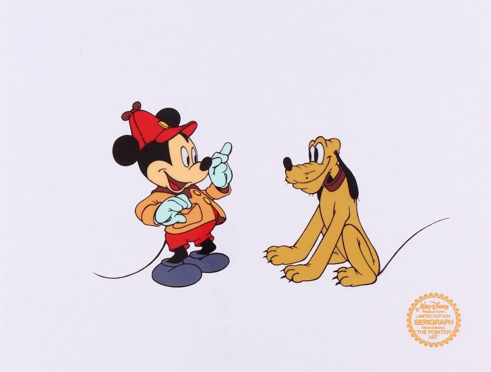 Mickey Mouse LE "The Pointer Art" 11x14 Walt Disney Animation Serigraph