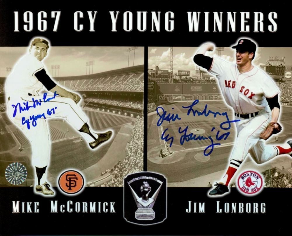 Jim Lonborg & Mike McCormick Dual Signed "1967 Cy Young Winners" 8x10 ...