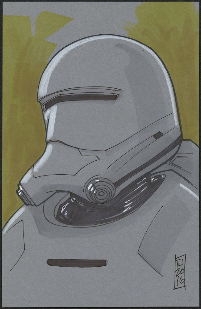 First Order Flametrooper "Star Wars: Episode VII" 1/1 ORIGINAL 5.5" x 8 ...