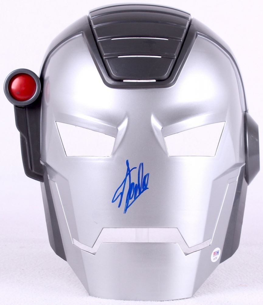 Stan Lee Signed Iron Man "War Machine" Marvel Mask (PSA COA)