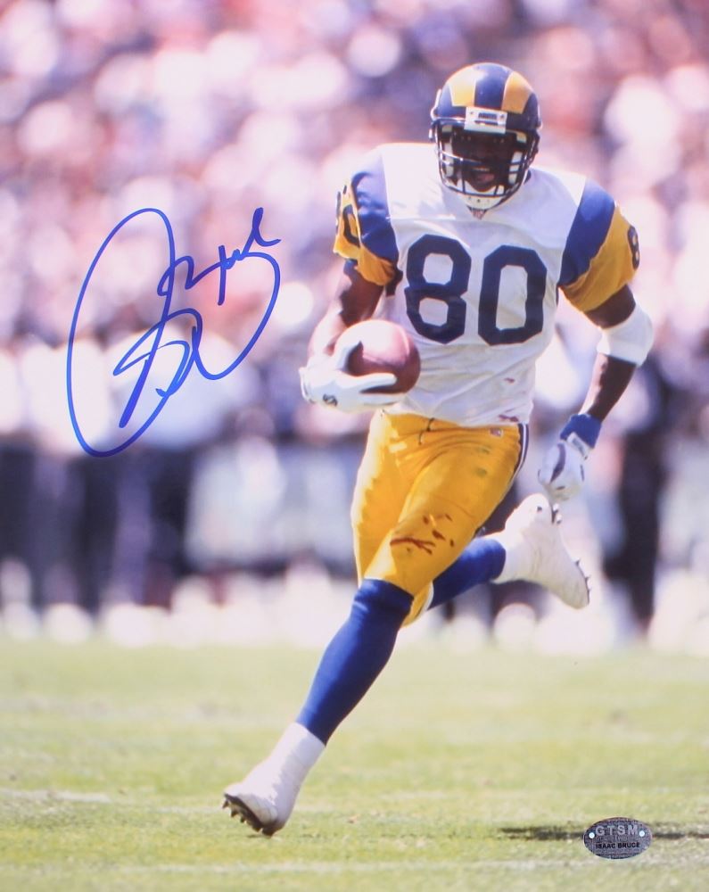 Isaac Bruce Signed Rams 8x10 Photo (GTSM)